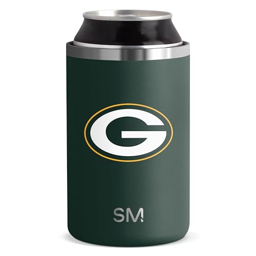 Simple Modern Officially Licensed NFL Green Bay Packers Gifts for Men, Women, Dads, Fathers Day | Insulated Ranger Can Cooler for Standard 12oz Cans - Beer, Seltzer, and Soda