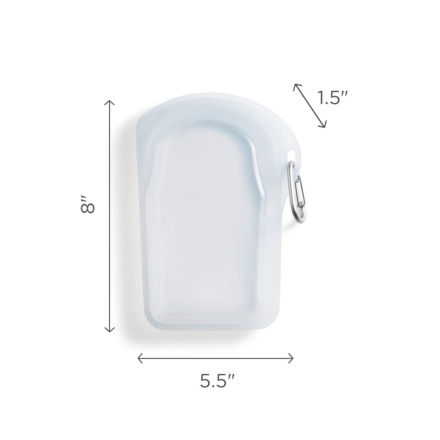 Stasher Platinum Silicone Food Grade Reusable Storage Bag, Clear (Go Bag) | Reduce Single-Use Plastic | Cook, Store, Sous Vide, or Freeze | Leakproof, Dishwasher-Safe, Eco-friendly | 18 Oz