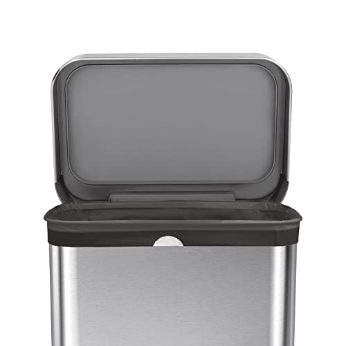 simplehuman Code Q Odorsorb Custom Fit Drawstring Odor Absorbing Trash Bags in Dispenser Packs, 50-65 Liter / 13-17 Gallon, 60 Liners