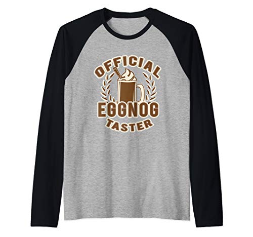 Eggnog Taster Funny Christmas Raglan Baseball Tee
