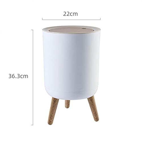 ANTCRZ Trash bin Trash Can High Foot with Press Cover Kitchen Bathroom Trash Can