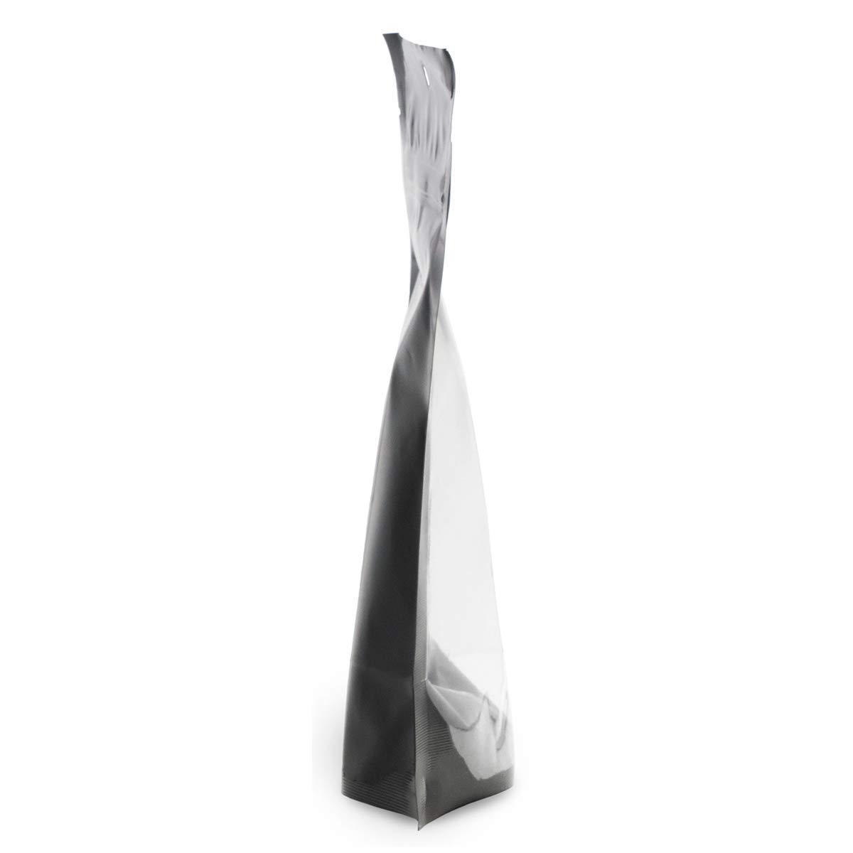 100 Pack 5"x8" Mylar Clear/Black Nylon Resealable Stand Up Bags Heat Seal Zipper Lock Reusable Storage Pouches for Zip Food Storage Lock Packaging with Tear Notches