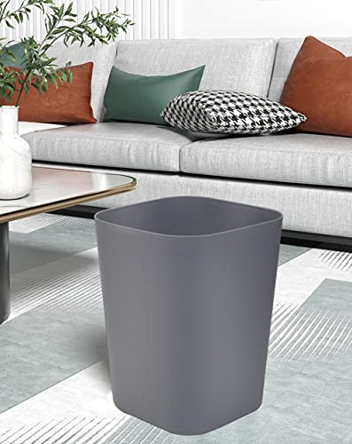 Bathroom Trash Can,Gereen 2 Gallon Small Trash Can,Square Trash Bin Wastebasket for Bathroom Bedroom Kitchen Countertop Under Sink (Pack of 2, White+Gray)