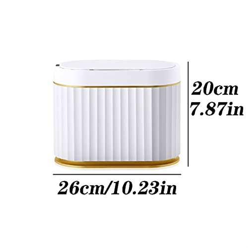 Trash Can Smart Sensor Trash Can Desk Small Lovely Mini Light Luxury Wind Mini Basket Bucket Small Garbage Can,4L Trash Can Wastebasket