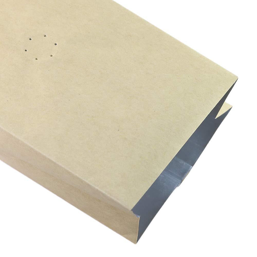 25Pcs Matte Colored Aluminum Side Gusset Open Top Bags w/Vent Valve (8oz, Kraft)