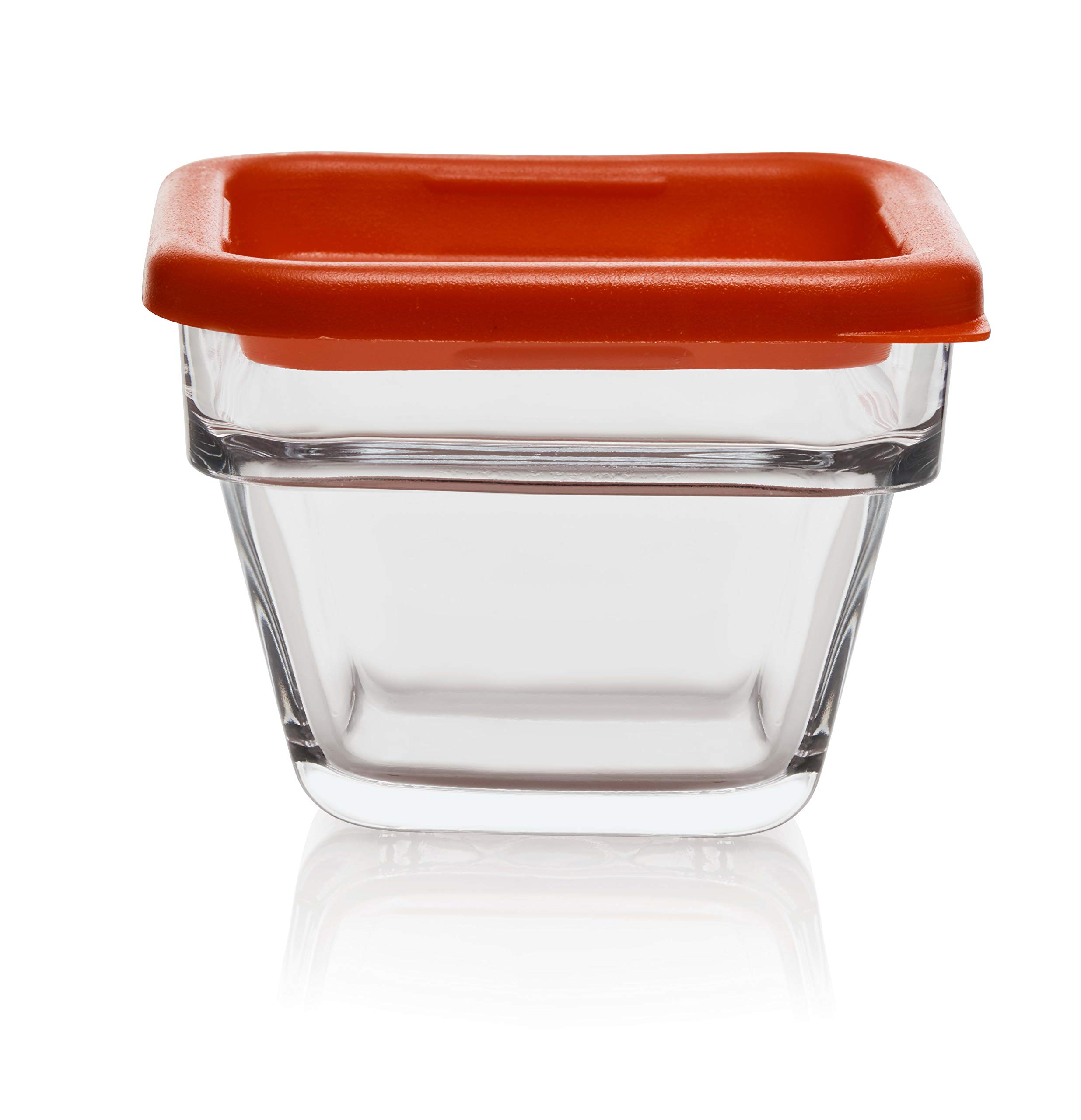 Libbey Stack It Medium Glass Storage Containers with Lids, Set of 4