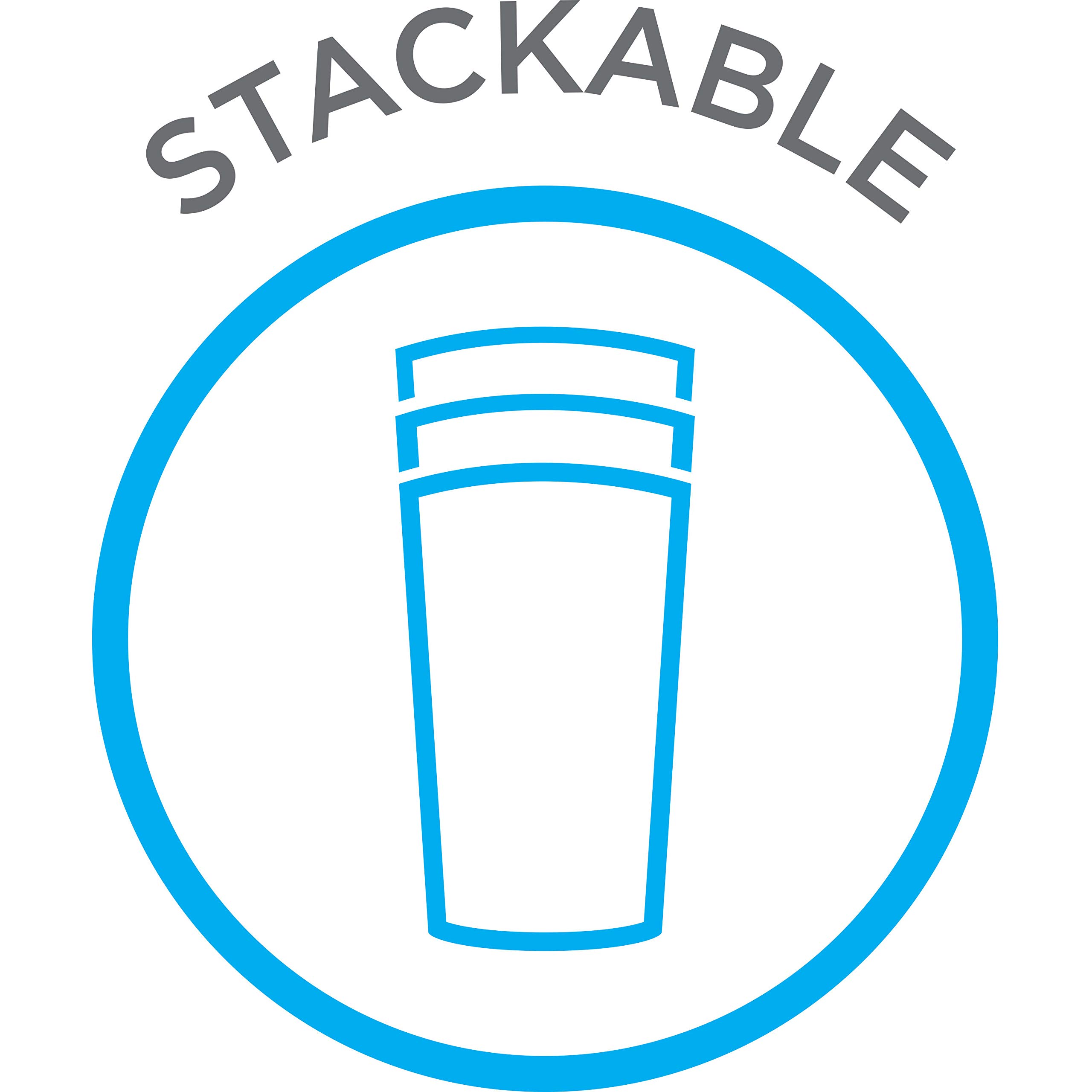 Libbey Stack It Medium Glass Storage Containers with Lids, Set of 4