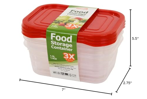 Mintra Home Storage Containers 1.3L (Red)