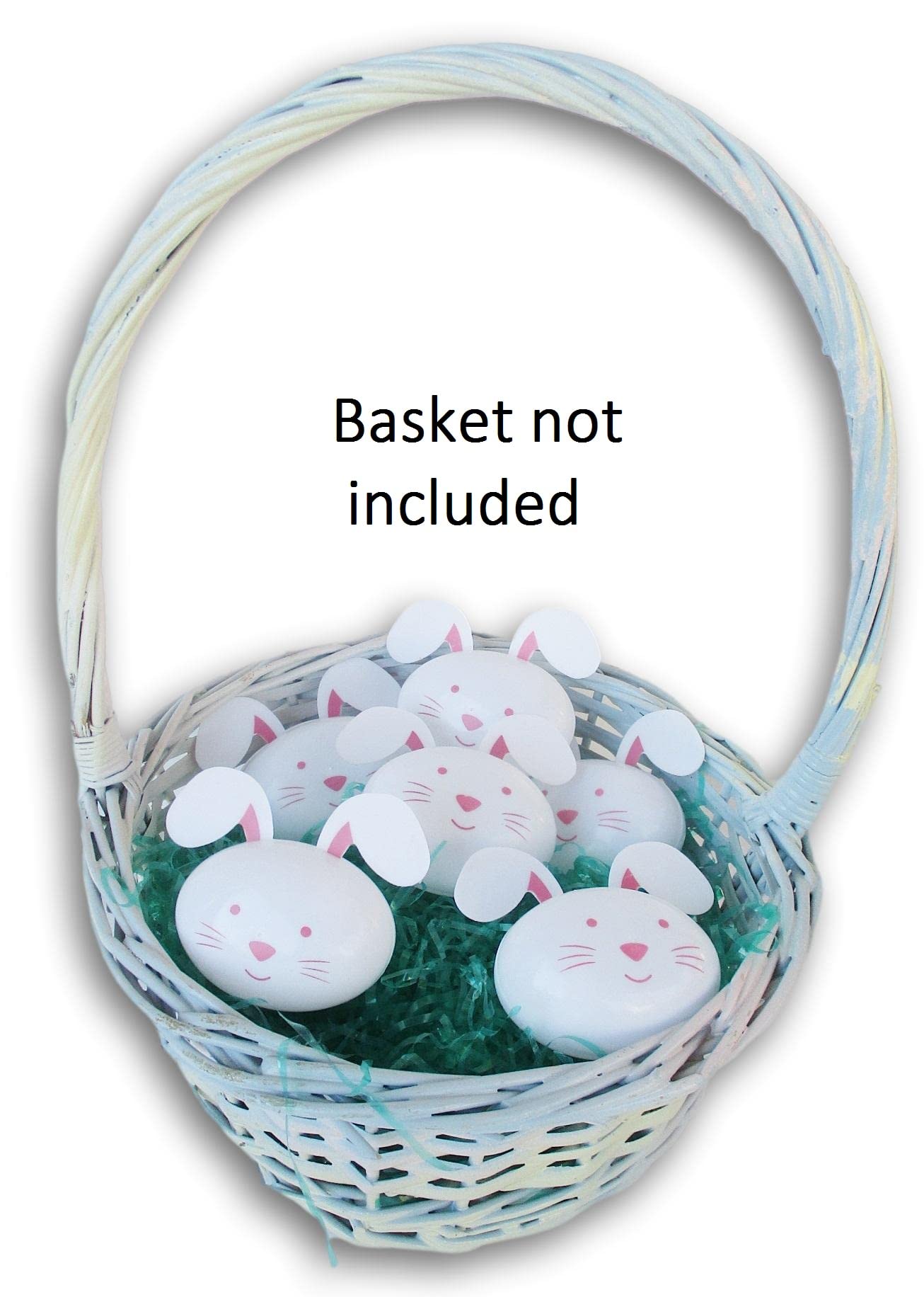 Easter Bunny Eggs - Snap Close Reusable Party Easter Treat Containers - 6 Count