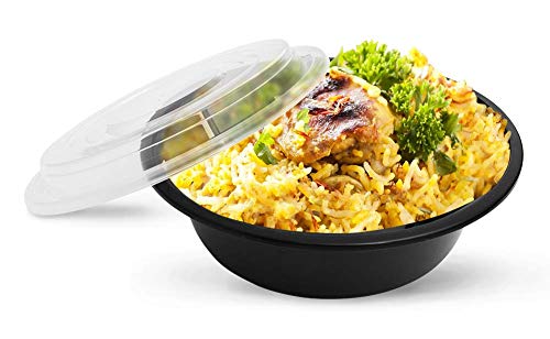 DHG PROFESSIONAL 50 Sets 24oz Meal Prep Containers with Lids, Microwavable Plastic BPA free