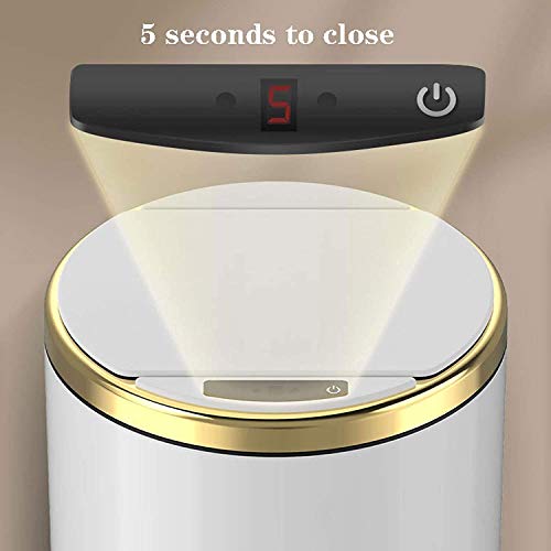 CXDTBH Home Living Room Automatic Trash Can Rechargeable Touchless Trash Can for Bathroom and Kitchen (Color : D, Size : 12l)