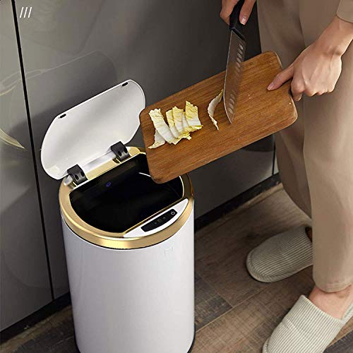 CXDTBH Home Living Room Automatic Trash Can Rechargeable Touchless Trash Can for Bathroom and Kitchen (Color : D, Size : 12l)