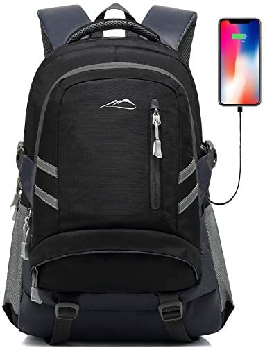 Backpack Bookbag for School College Laptop Travel Student ,Fit Laptop Up to 15.6 inch Multi Compartment with USB Charging Port Anti theft, Gift for Men Women (Purple)
