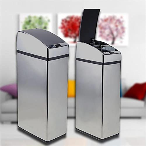 CANMNT Trash Can 6L Smart Trash Bin Induction Automatic Sensor Dustbin Induction Rubbish Can Household Waste Bins Cleaning Accessories Trash Can Wastebasket