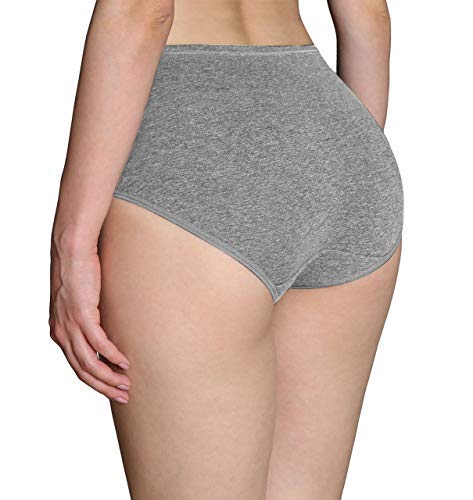 UMMISS Women Panties 5 Pack, Soft Cotton Comfortable Underwear Mid Waist Breathable Solid Color Briefs Panties for Women -Multi -M