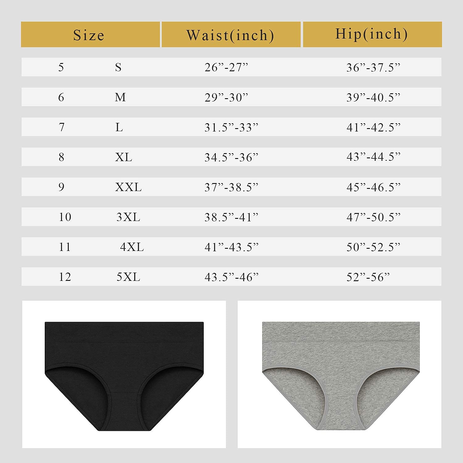 UMMISS Women Panties 5 Pack, Soft Cotton Comfortable Underwear Mid Waist Breathable Solid Color Briefs Panties for Women -Multi -M