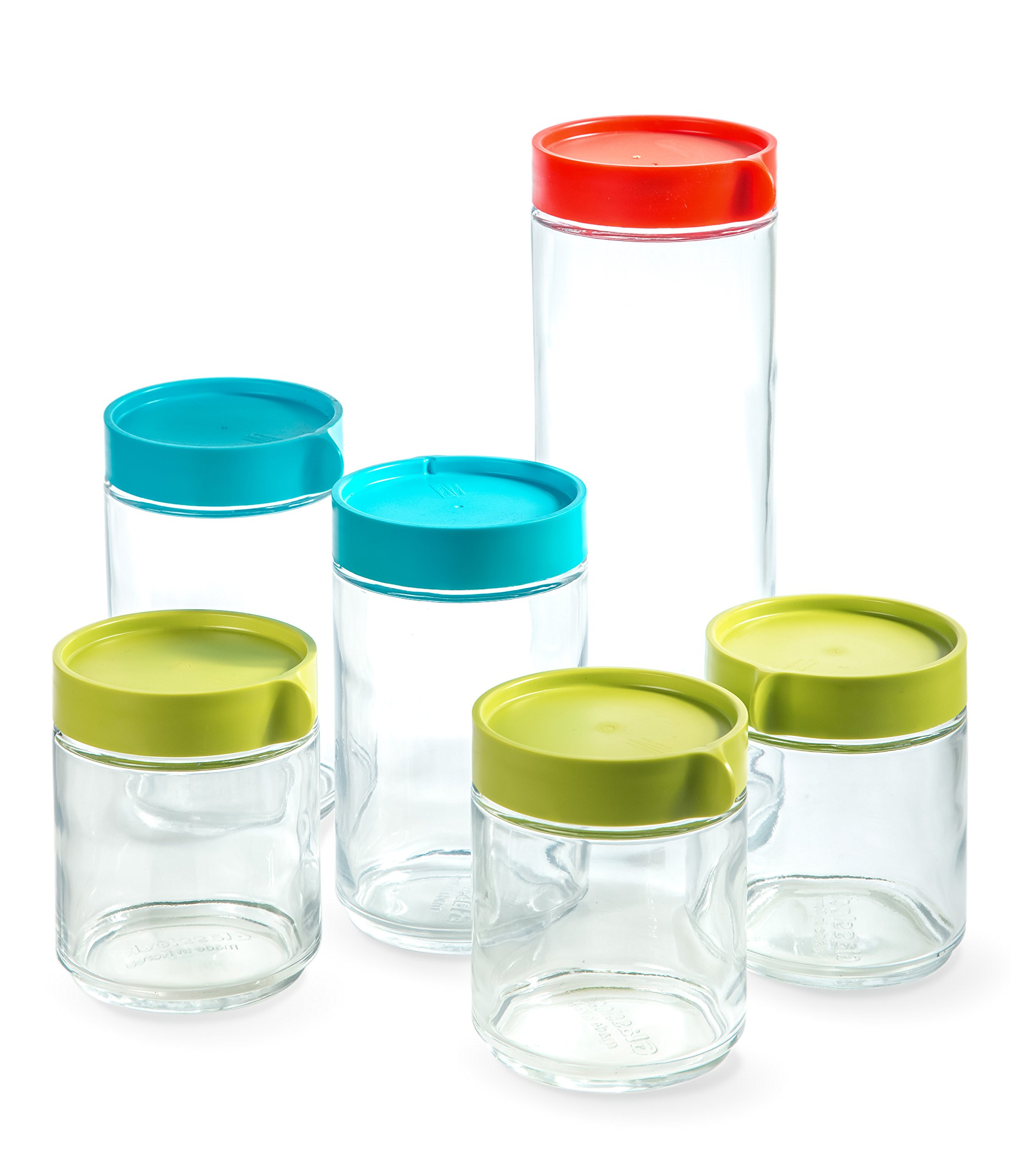 Glasslock Block Canister Round 12-Piece Set