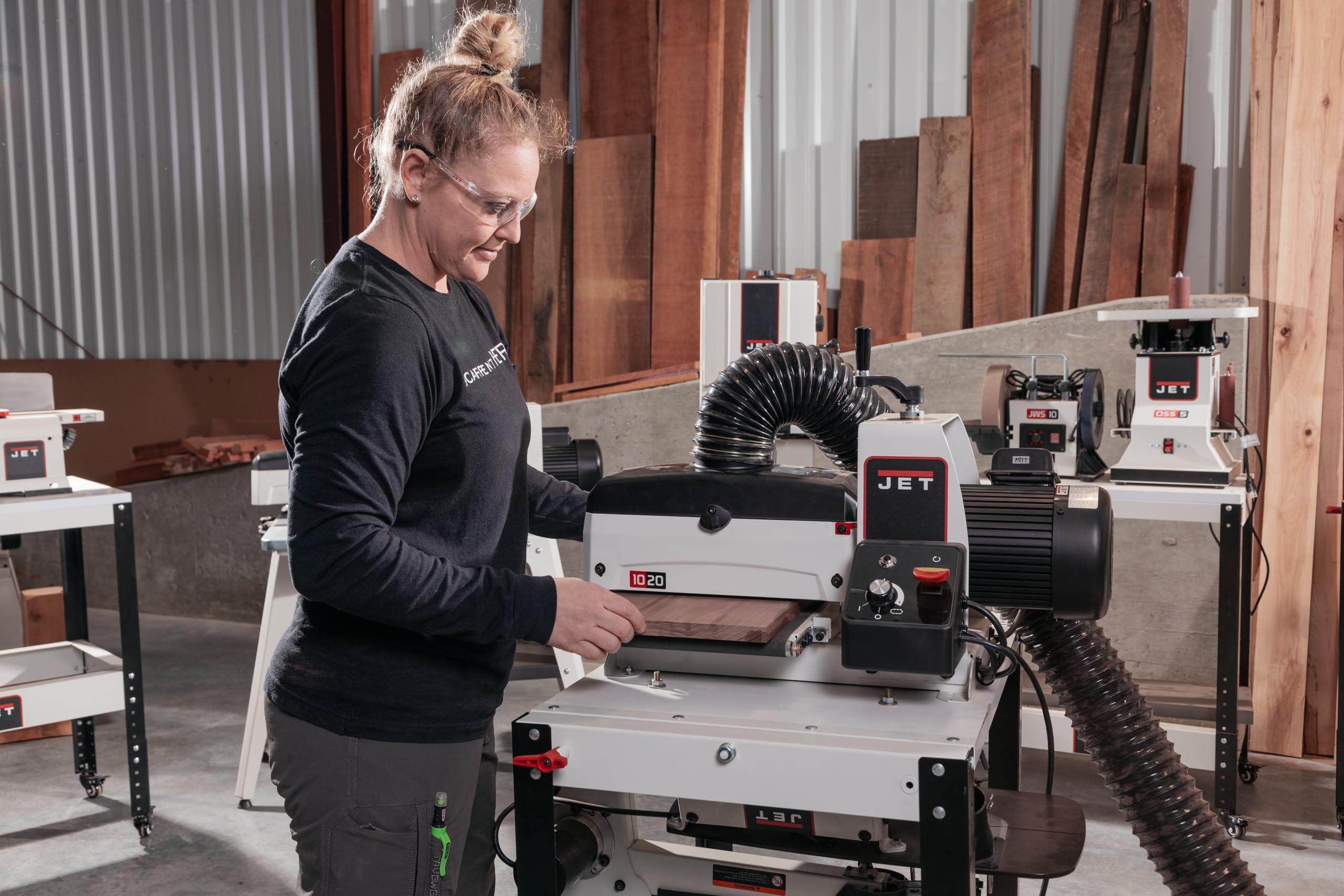 JET JWDS-1020, 10-Inch Benchtop Drum Sander, 1HP, 1Ph 115V (723510)