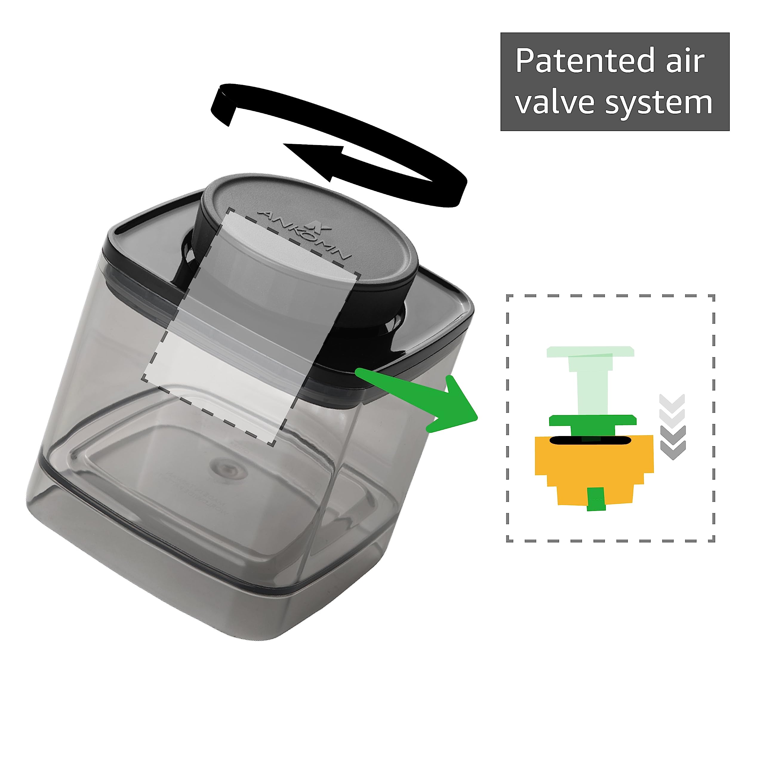 ANKOMN Everlock Pop&Lock Airtight Food Storage Containers with Lids for Organizing Pantry β Canisters Sets for the Kitchen Counter β Coffee, Flour and Sugar Containers or Candy Jars