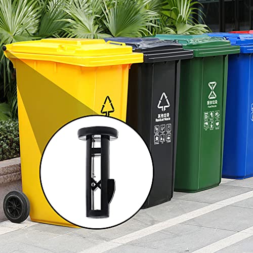 Trash Can Latch,6 Pcs Rash Can Latch 62mmx16mm Black Plastic Fit for 240L Household and Commercial Wheelie Trash Bins