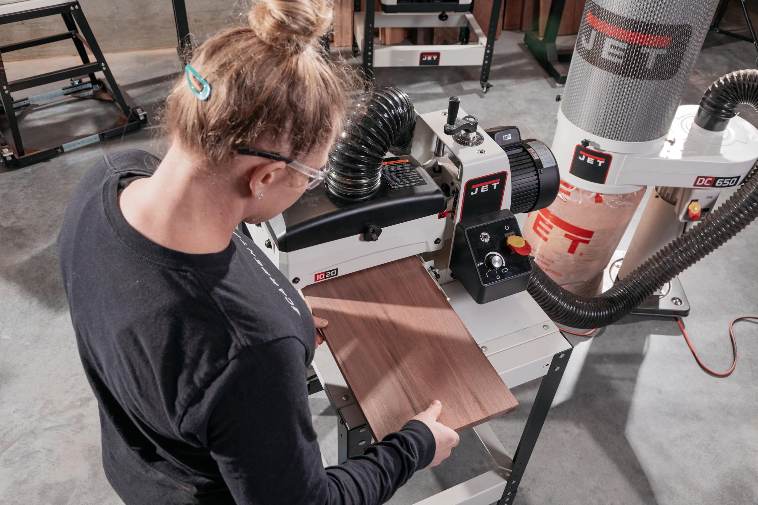 JET JWDS-1020, 10-Inch Benchtop Drum Sander, 1HP, 1Ph 115V (723510)