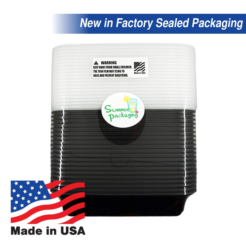 Newspring Pactiv [20 Sets] Meal Prep Containers with Lids, Food Storage, Take Out, Lunch Box, Portion Control, Microwave/Dishwasher/Freezer Safe, BPA Free, Factory Sealed, Made in USA (12 OZ - Small)