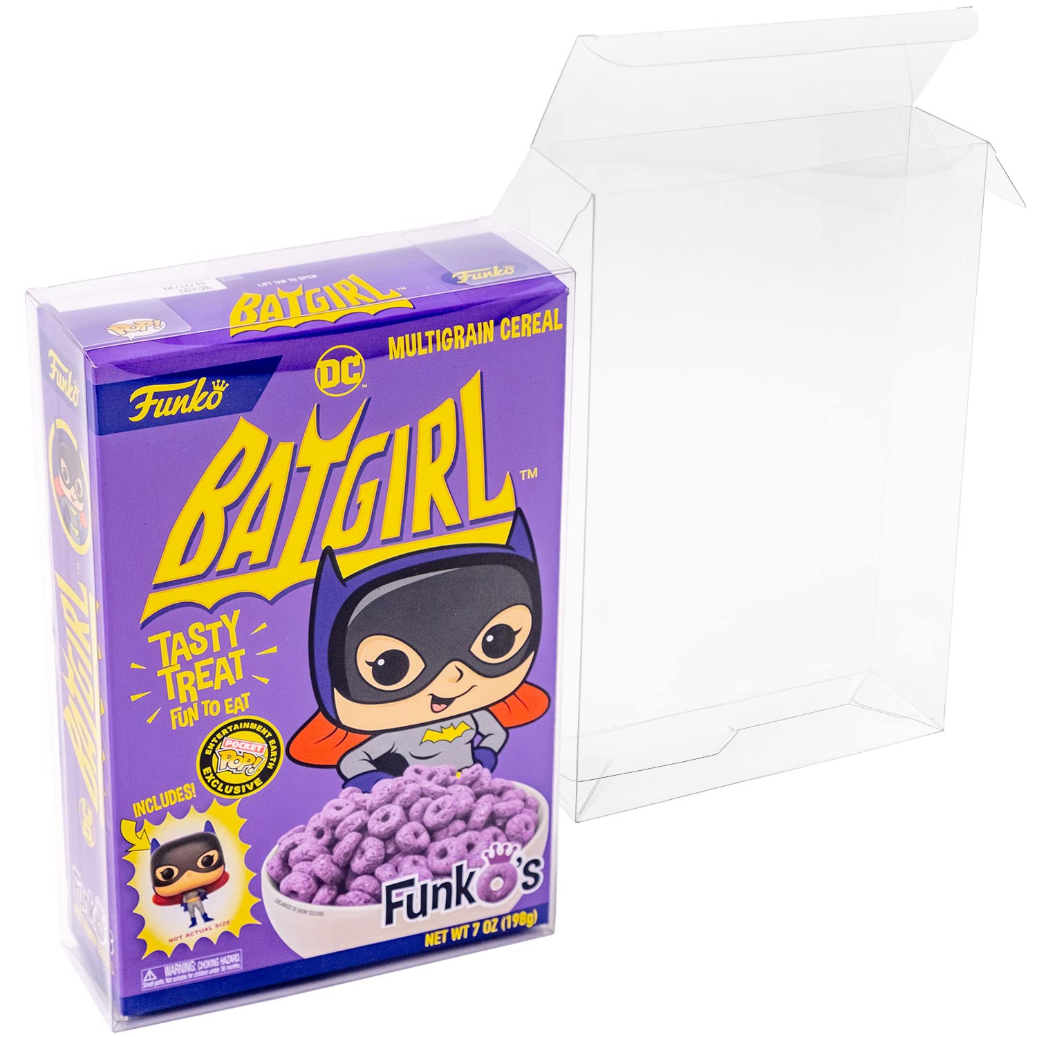 Viturio Pop Protector Case Compatible with Funko Pop Cereal Boxes, (2 Pack) Clear Plastic Box with Protective Film