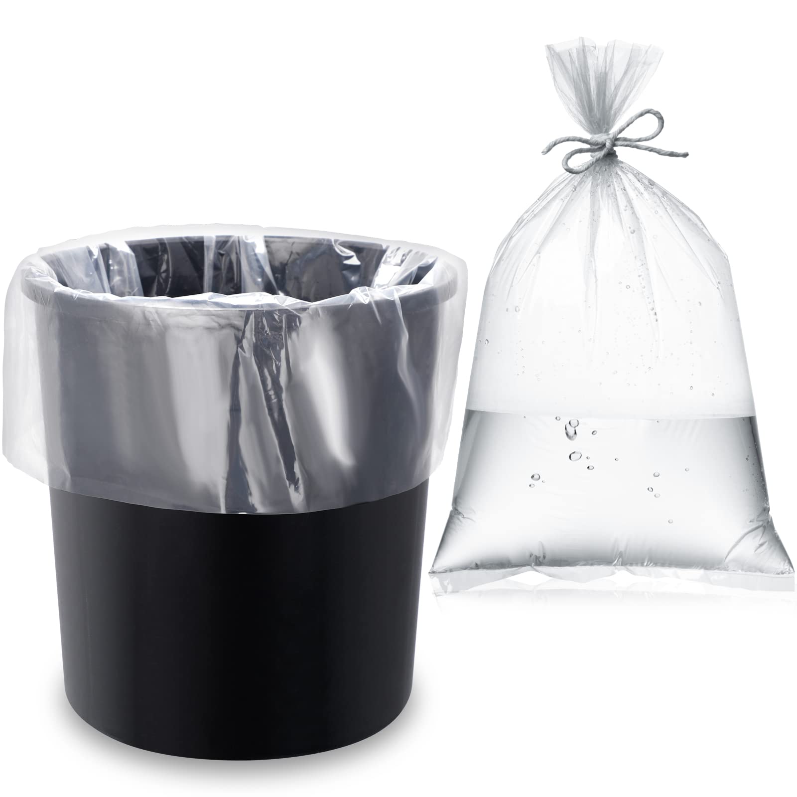 25 Pieces 5 Gallon Bucket Liner Bags Ice Bucket Liner Food Grade Bag Heavy Duty Leak Proof for Home Kitchen Marinating and Brining Food Storage (20 x 28 Inch)