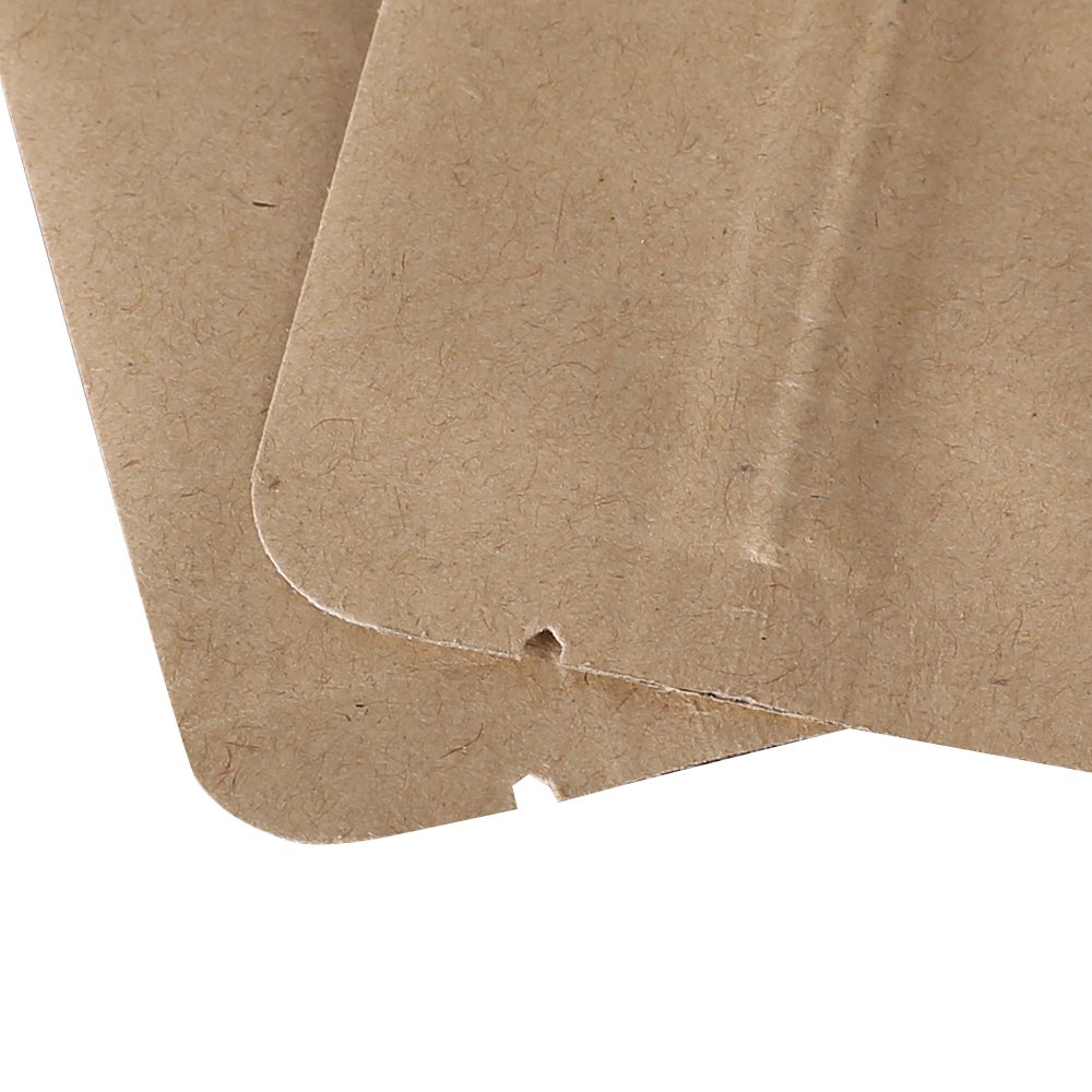 QQ Studio QuickQlick™ Kraft Mylar Heat Sealable Bags (100 Bags) (Brown Ziplock, 5.1" x 8.3" (13 cm x 21 cm))