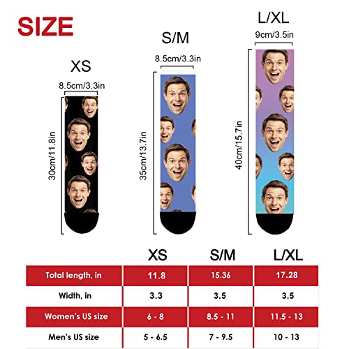 Yofair Custom Face Socks for Men Personalized Funny Socks with Picture Customized Socks Couples Christmas Gag Gifts for Women