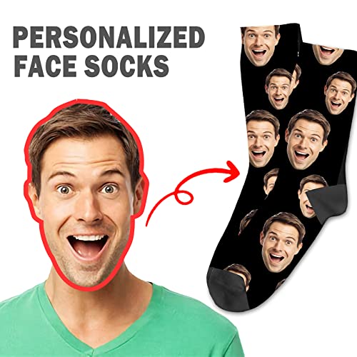 Yofair Custom Face Socks for Men Personalized Funny Socks with Picture Customized Socks Couples Christmas Gag Gifts for Women