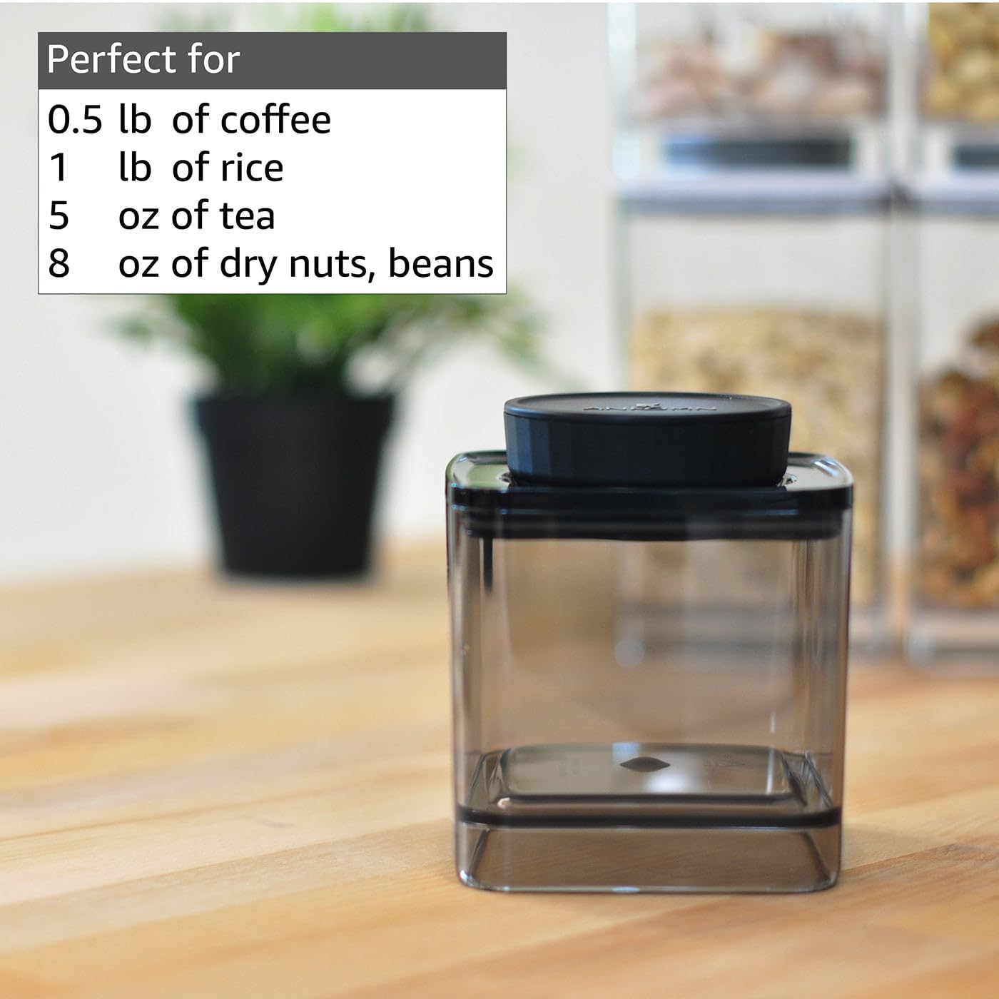 ANKOMN Everlock Pop&Lock Airtight Food Storage Containers with Lids for Organizing Pantry β Canisters Sets for the Kitchen Counter β Coffee, Flour and Sugar Containers or Candy Jars