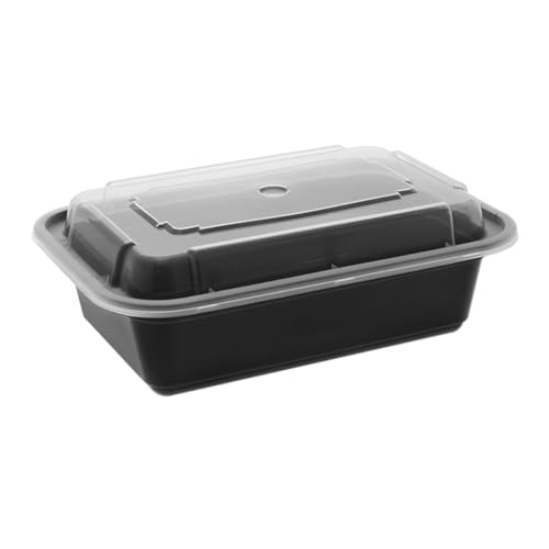 Pactiv [20 Sets] Meal Prep Containers with Lids, Food Storage, Take Out, Lunch Box, Portion Control, Microwave/Dishwasher/Freezer Safe, BPA Free, Factory Sealed, Made in USA (38 OZ - Large)