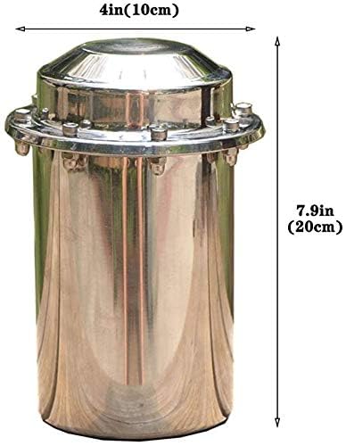 RISEDC Time Capsule Container Waterproof Stainless Steel Lock Future Graduation Gift Storage Goods 20cm/7.9inch