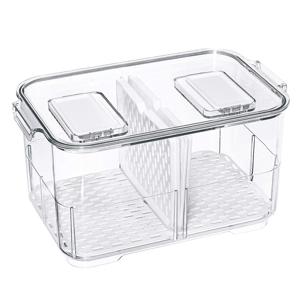 SANNO Stackable Fridge Food Storage Containers Freezer Egg Holder Vegetable Fruit Containers Fridge Containers,Freezer Produce Saver
