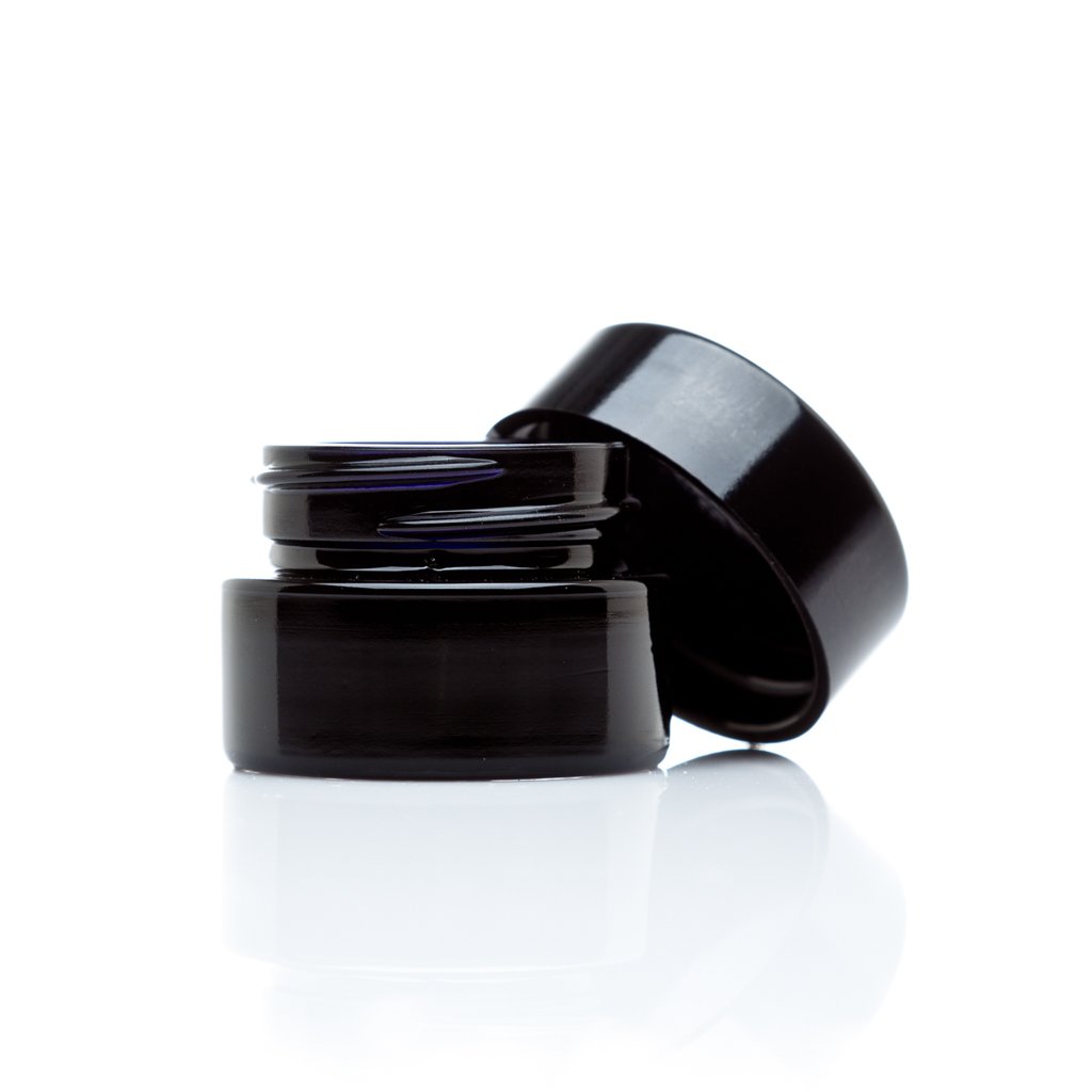 Infinity Jars Classic Black Glass Jar 5 ml (.17 fl oz) Ultraviolet Airtight Smell Proof, Refillable Container, Screw top Jar for Long term storage Coffee, Spices, Tea, Dried Goods Jar for Kitchen