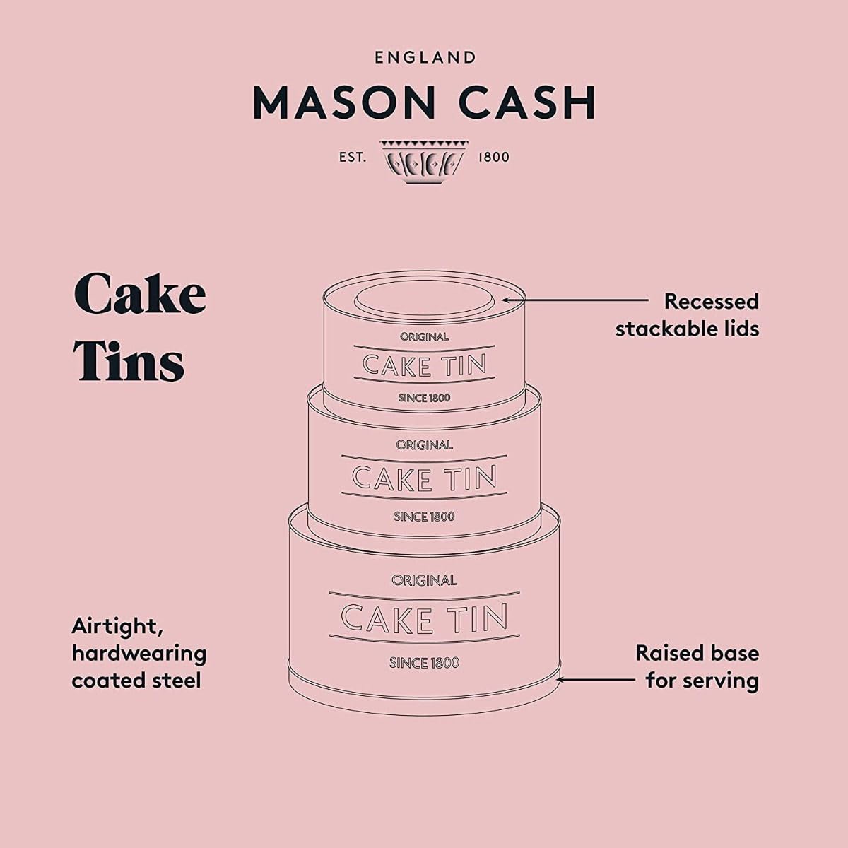 Mason Cash Innovative Kitchen Nesting Cake Tins, Set of 3