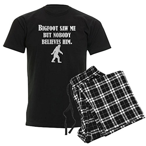 CafePress Bigfoot Saw Me Pajamas Novelty Men's Pajama Set, Comfortable PJ Sleepwear With Checker Pant