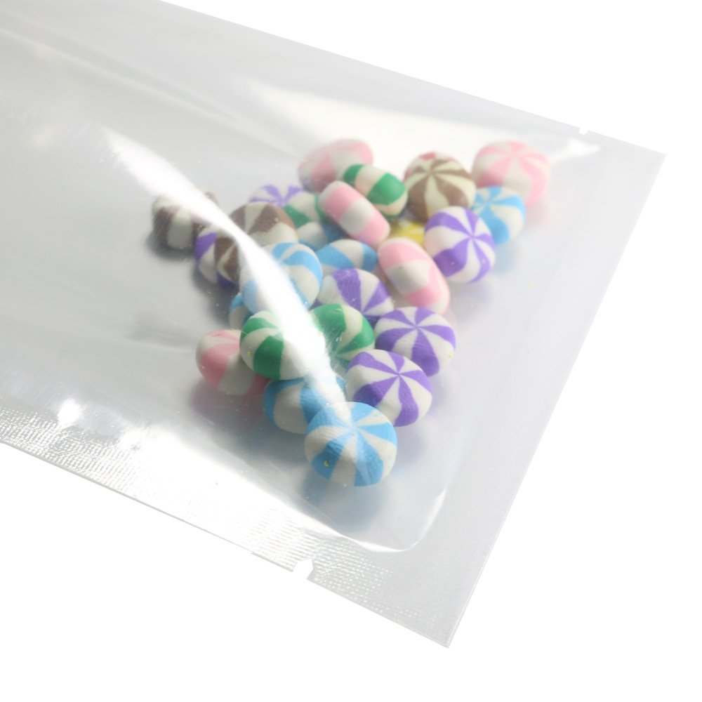 100PCS Clear Food Storage Vacuum Sealable Open Top Bags w/Tear Notches 6x9cm (2.3x3.5")