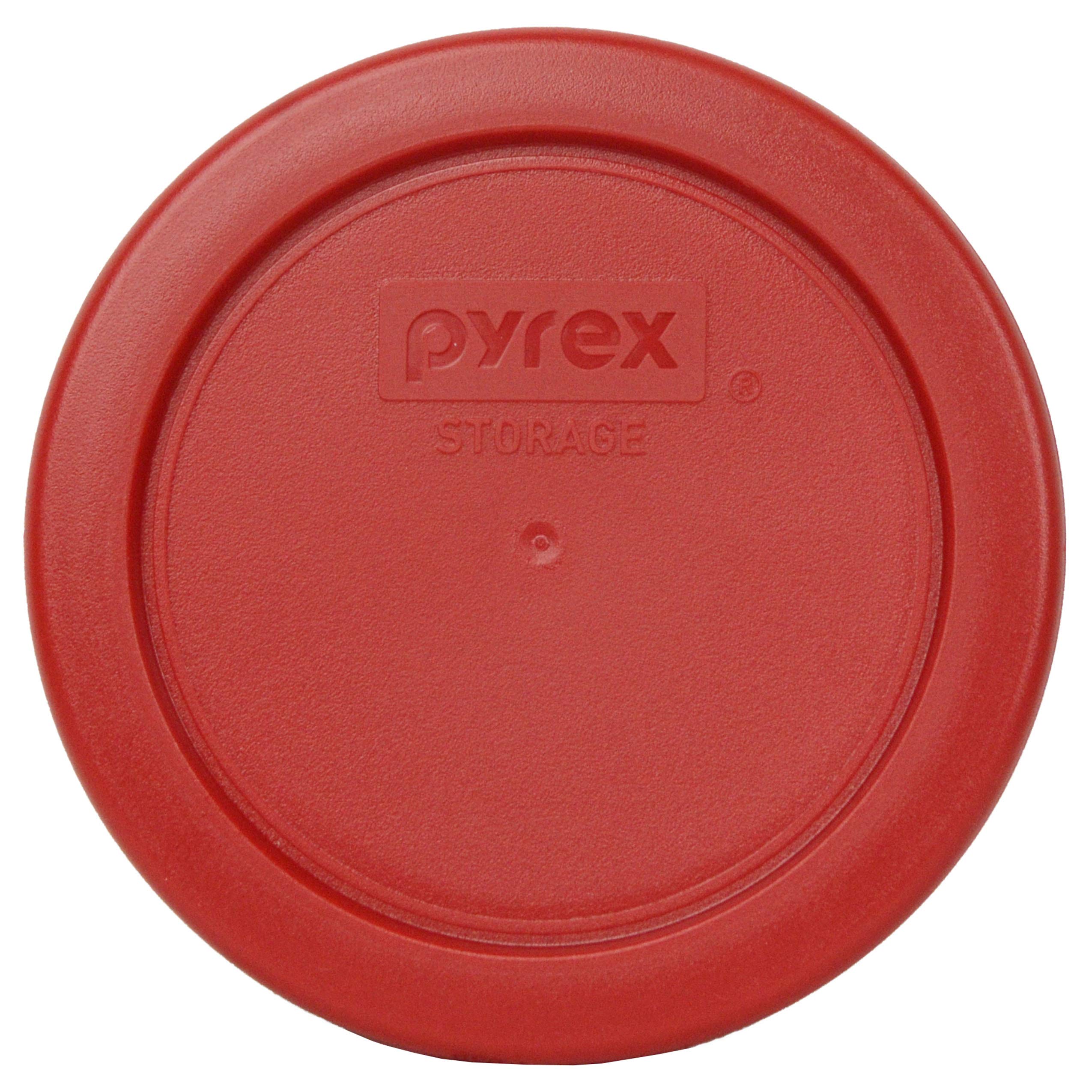 Pyrex (1 7202 Glass Bowl & (1) 7202-PC Poppy Red Lid Made in the USA