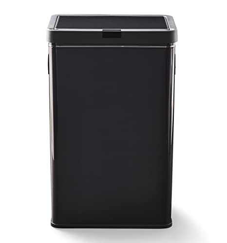 WILDKASH 13.7gal Stainless Steel Touchless Kitchen Garbage Can, Suitable for Home, Kitchen, Living Room, Bedroom, Office, Etc, Black