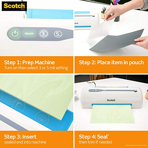 Scotch Brand PRO Thermal Laminator, Never Jam Technology Automatically Prevents Misfed Items, 2 Roller System, 9 inch (TL906)