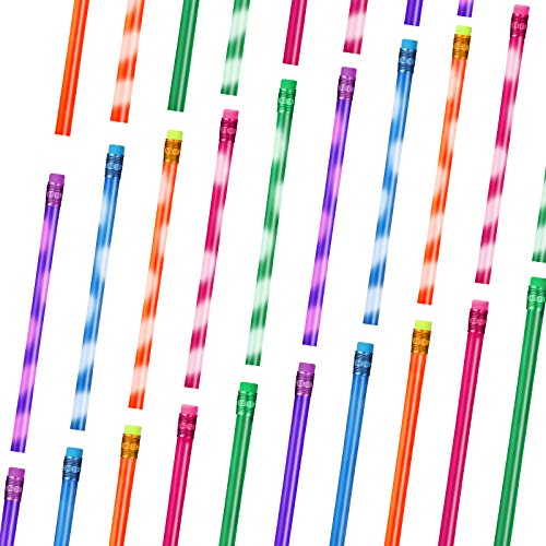 Outus Color Changing Mood Pencil with Eraser Wooden Pencils Heat Activated Color Changing Pencils Thermochromic Assorted Colors (30 Pieces)