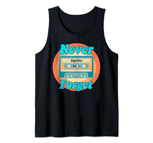 Never Forget Eighties Vintage Cassette Tape Stocking Stuffer Tank Top