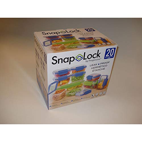 SnapLock by Progressive 20-Piece Container Set, 2, Multicolored