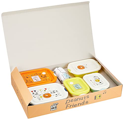 Skater SET921 Snoopy Peanuts Food Container & Hot Towel Gift Set, Made in Japan