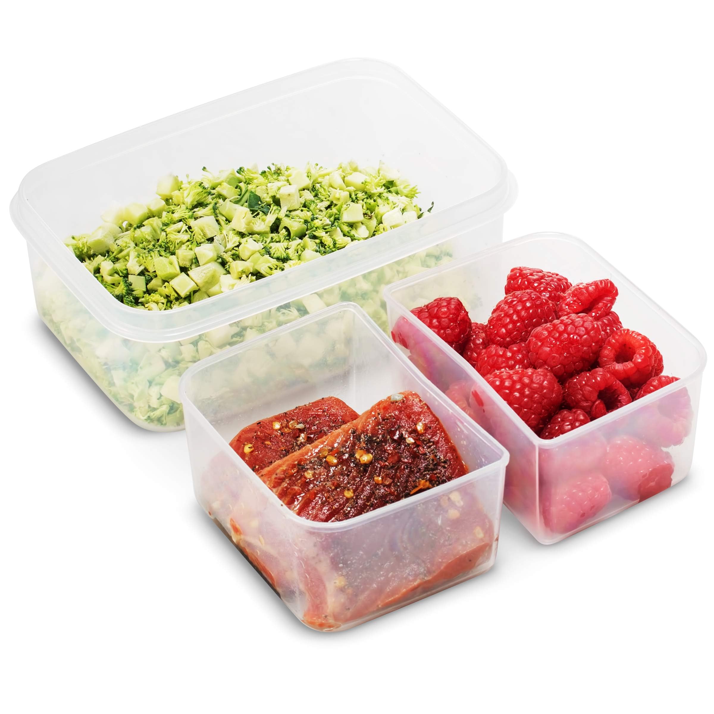 Komax Biokips Lunch Containers Set of 4 - Airtight Food Storage Containers w/ 2 Removable Compartments β BPA-Free Plastic Meal Prep Container Set - Dishwasher Safe Lunch Box Containers (30.4 oz)