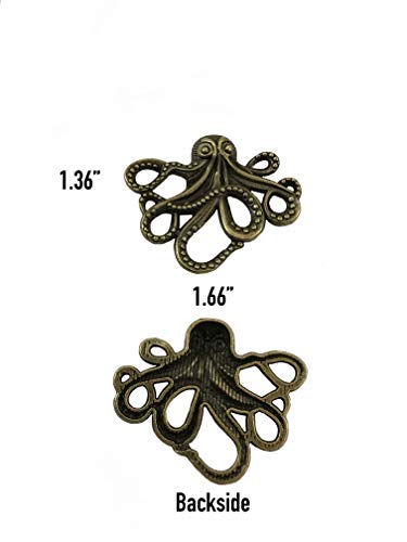 QiChi Bronze Color Octopus Keychain Steampunk swivel clasp