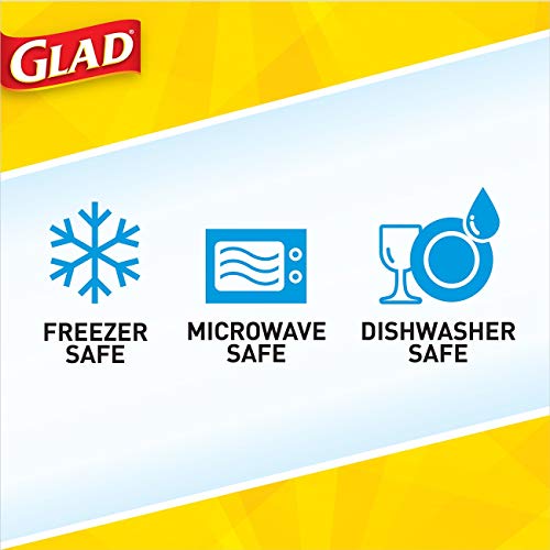 Glad Food Storage Containers - Tall Entrée Container - 42 Ounce - 3 Containers