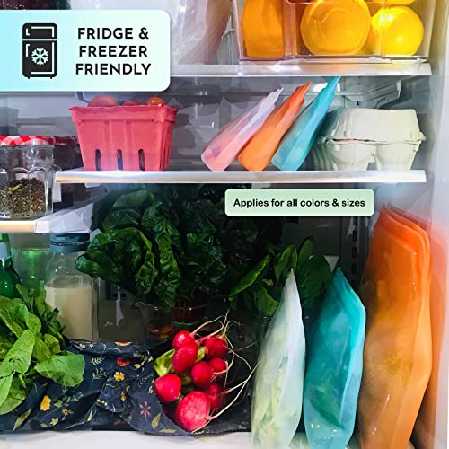 SWOOFE Reusable Silicone Food Bag | Sandwich Size 30 Oz (Coral) | Eco-Friendly | Plastic Free Storage Lunch Bag | Great for Cooking, Sous Vide, or Freezer use | Leakproof, Dishwasher-Safe.